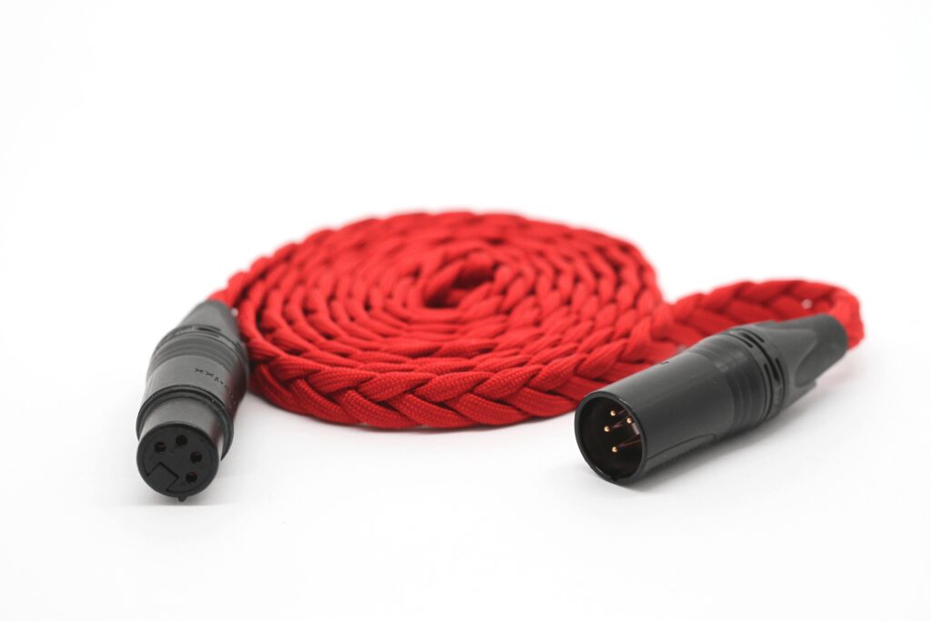 Ultra-low capacitance litz 4 pin XLR Extension Cable - Custom Cans Shop