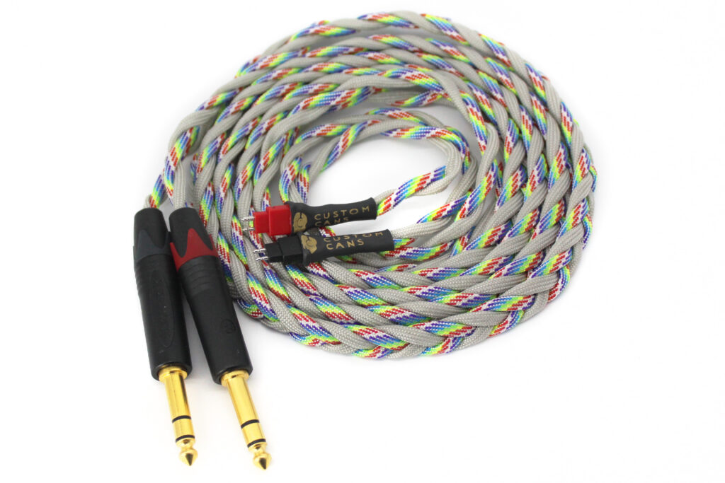 Sennheiser HD600 Cable 2 x 6.35mm Jacks (2m, Rainbow and Grey) Ready to ...