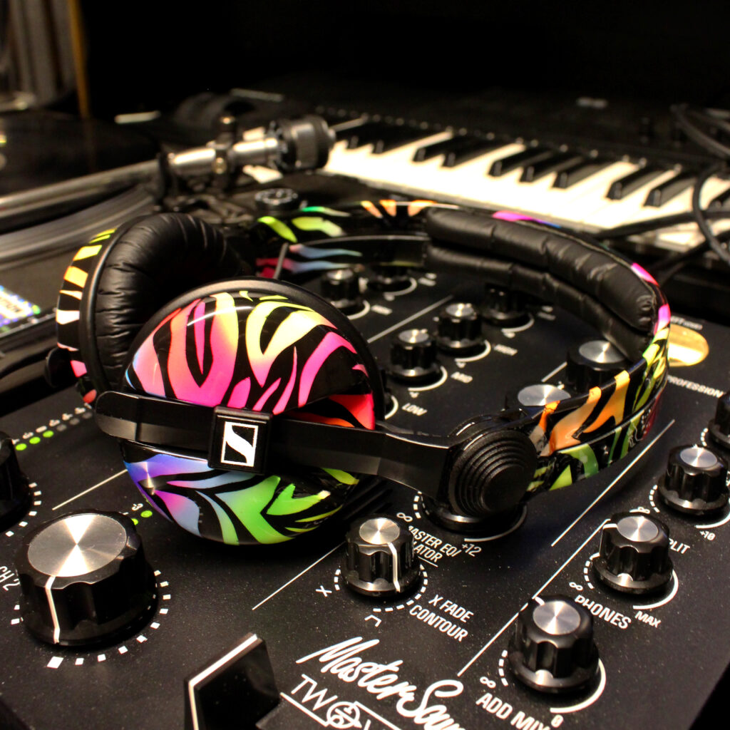 Custom Cans Disco Zebra Rainbow Sennheiser HD25 DJ Headphones - Made to ...