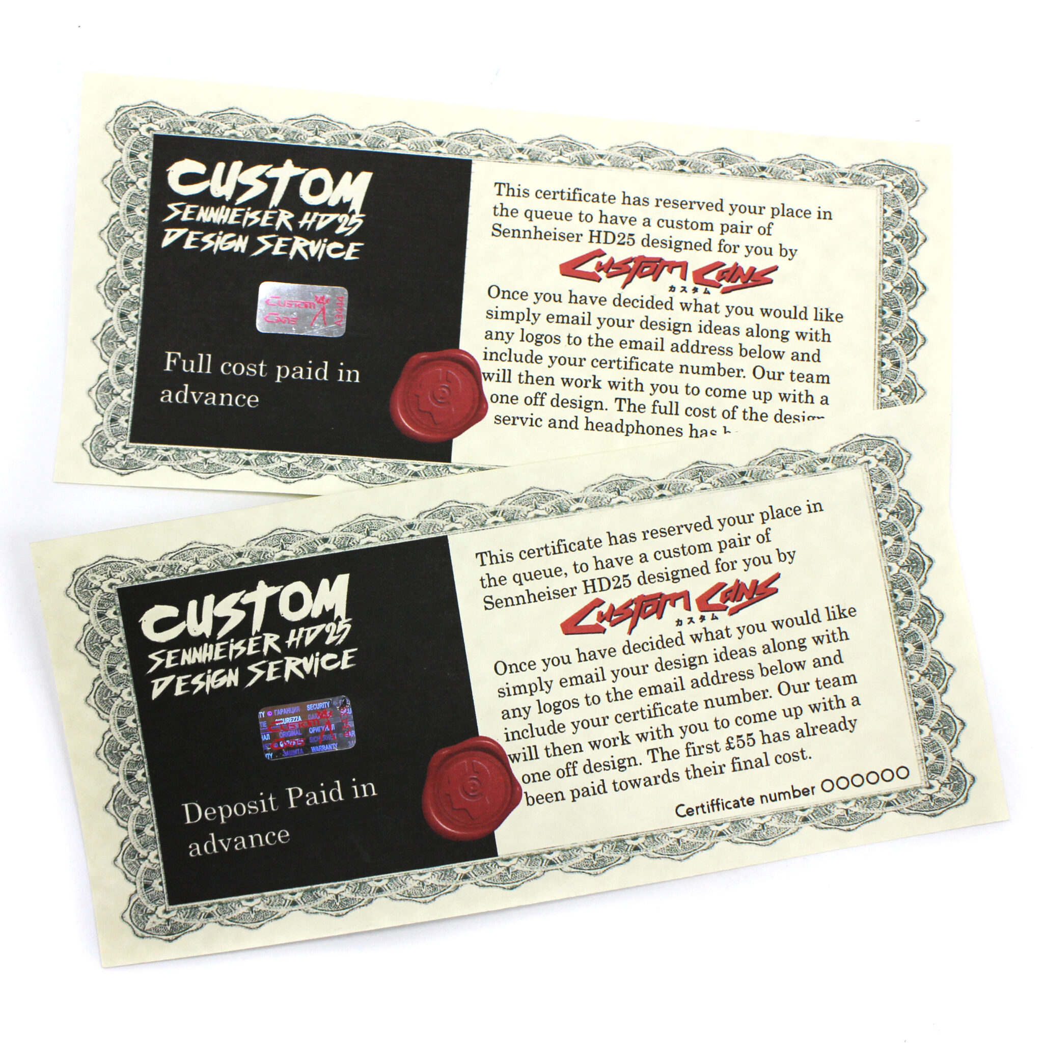 Custom Cans custom HD25 design service Gift Certificate - Custom Cans Shop